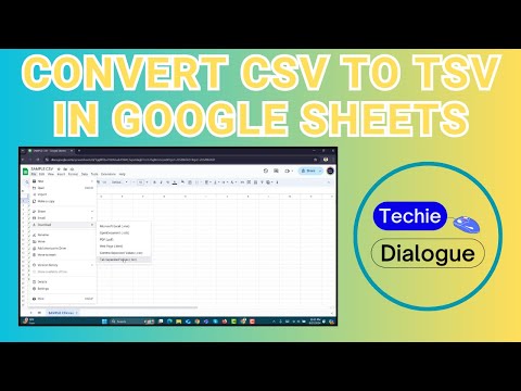 How to Convert CSV to TSV in Google Sheets
