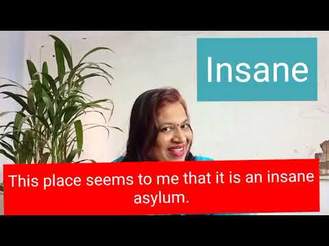 Synonyms of word "mad" #pagal #lunatic#spokenenglish