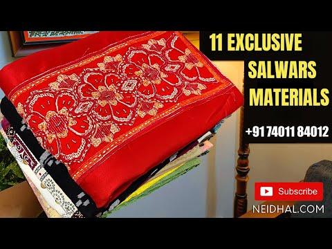 11 New Salwar Material Designs | NEIDHAL.COM | WhatsApp +917401184012 |JUNE 23 #3452๐บ๐บ๐บ