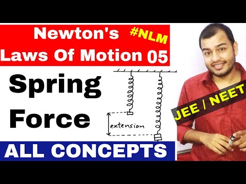 11 Chap 5 || Laws Of Motion 05 || Spring Force || Spring Numericals|| JEE mains NEET All concepts