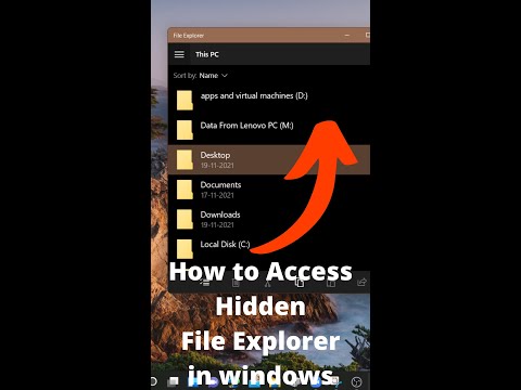 How to access the hidden file explorer in windows #shorts