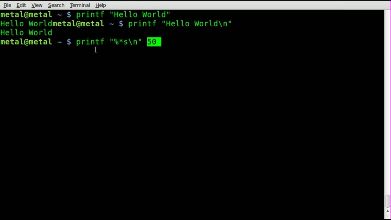 Indenting Text with printf in BASH - Linux