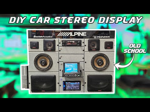 I Built The ULTIMATE Old School Car Audio Display Stand For My Garage Mancave. Part 2