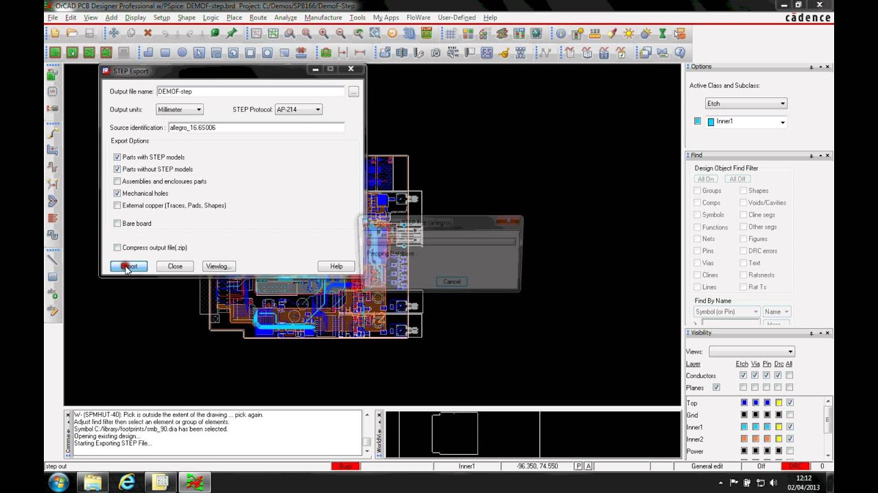 Tutorial 3D STEP Export Cadence OrCAD Allegro