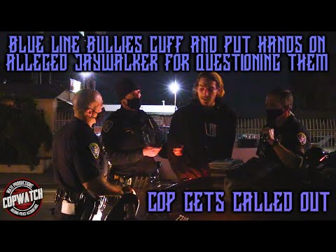 Blue Line Bullies Cuff & Put Hands on Alleged Jaywalker for Questioning ...
