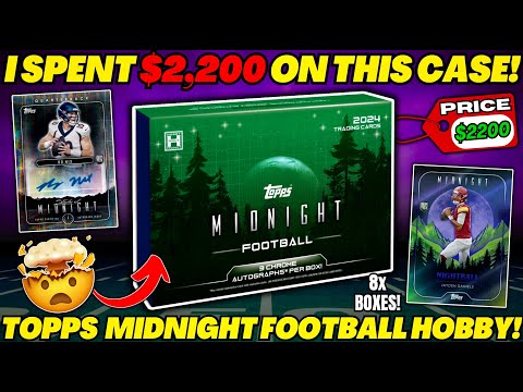*I SPENT $2,200 ON A CASE OF FOOTBALL CARDS...π± 2024 TOPPS MIDNIGHT FOOTBALL HOBBY BOX REVIEW!π