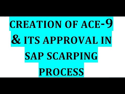 Creation of ACE 9 document and its approval process in SAP