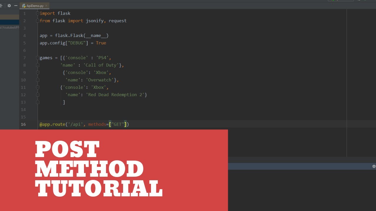 Post Method with our API in Python and Flask! - Python API Tutorial Part 2