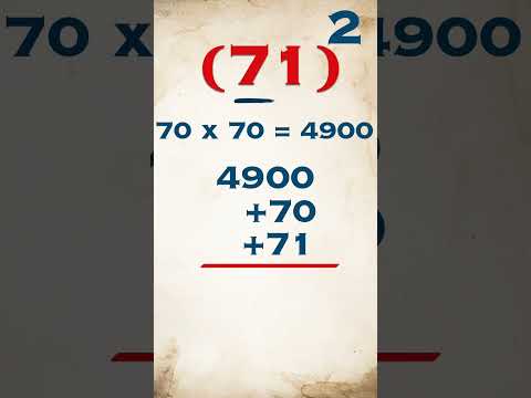 Square Trick | square of number with unit digit 1 | square of 71 | #shorts | #short #viral