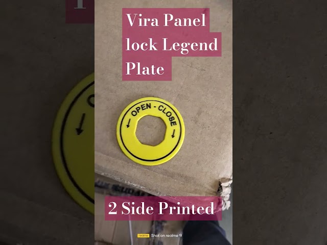 Panel Lock Lable - Panel Lock Yellow Pvc Lable Manufacturer from Ahmedabad