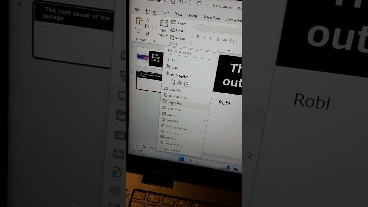How to Delete slide in PowerPoint