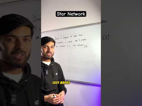 Drawing a Star Network - 2024 OCR GCSE Computer Science Question #gcsecomputerscience #gcse
