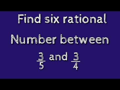 How to find six rational numbers between 3/5 and 3/4.shsirclasses.