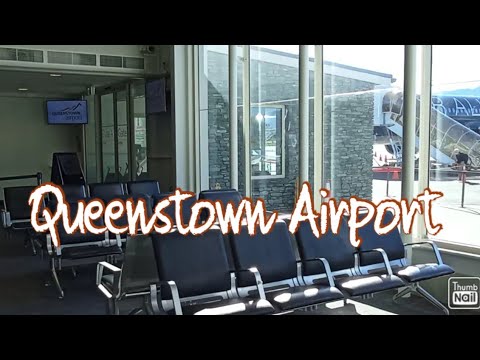 Flight taking off from Queenstown Airport, New Zealand