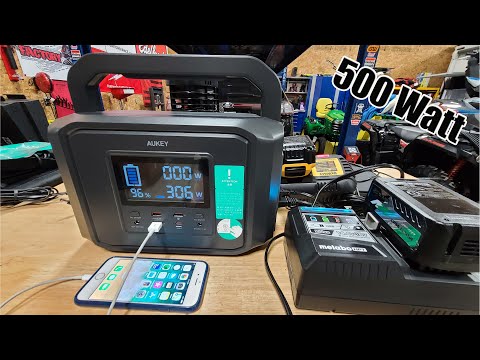Aukey PowerZeus 500 Portable Power Station 500W 518Wh Lithium-ion 18-Volt 28.8Ah