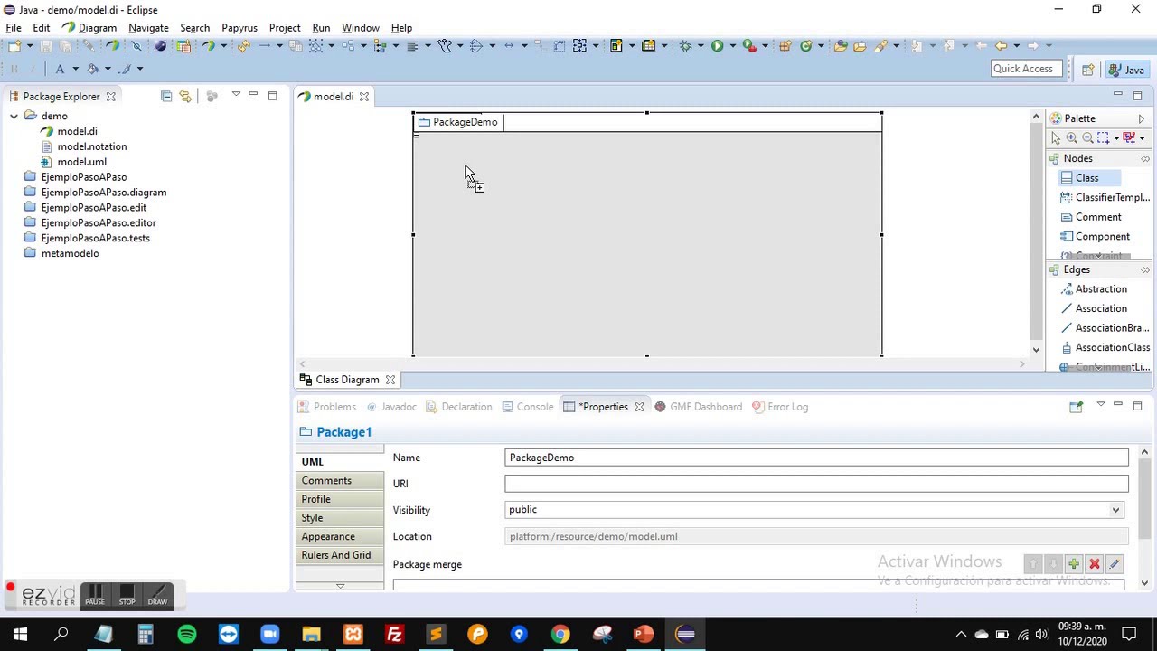 Eclipse Modeling Framework (EMF): UML Class Diagram with Eclipse Papyrus