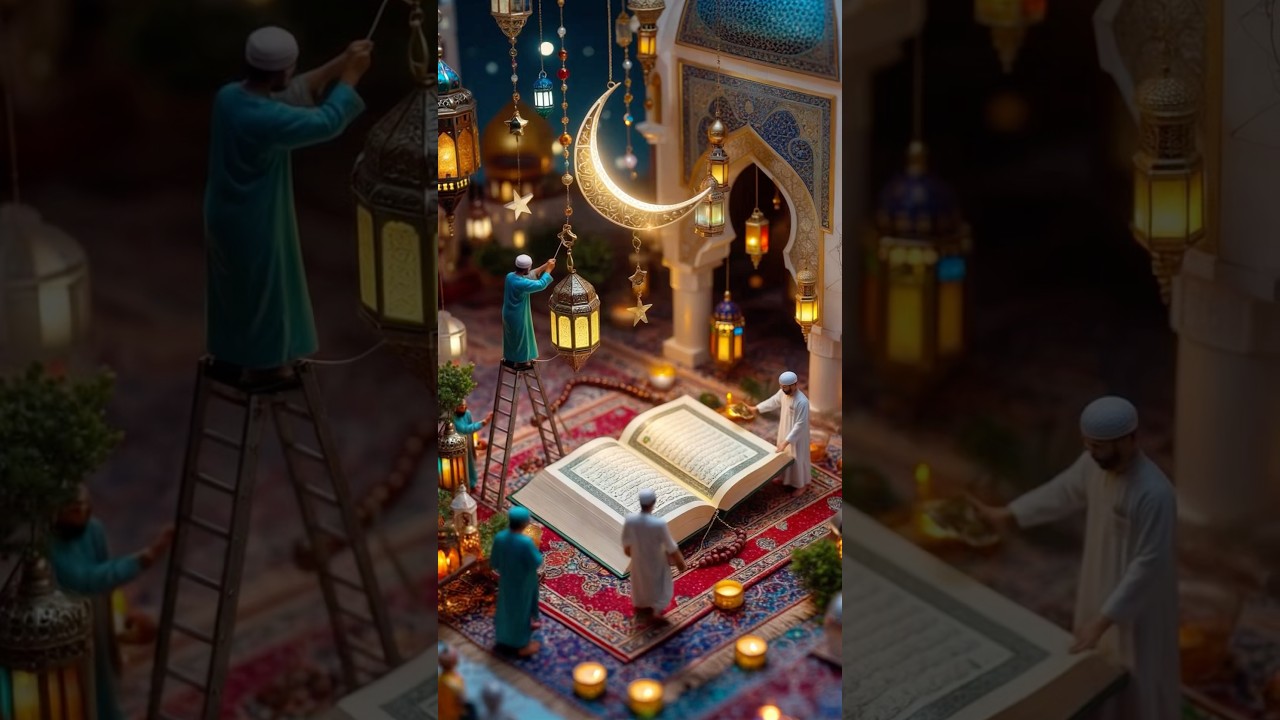 Ramadan Kareem 🌙✨#ramadan #2025 #miniature #islamic #music  #aivideo #allah