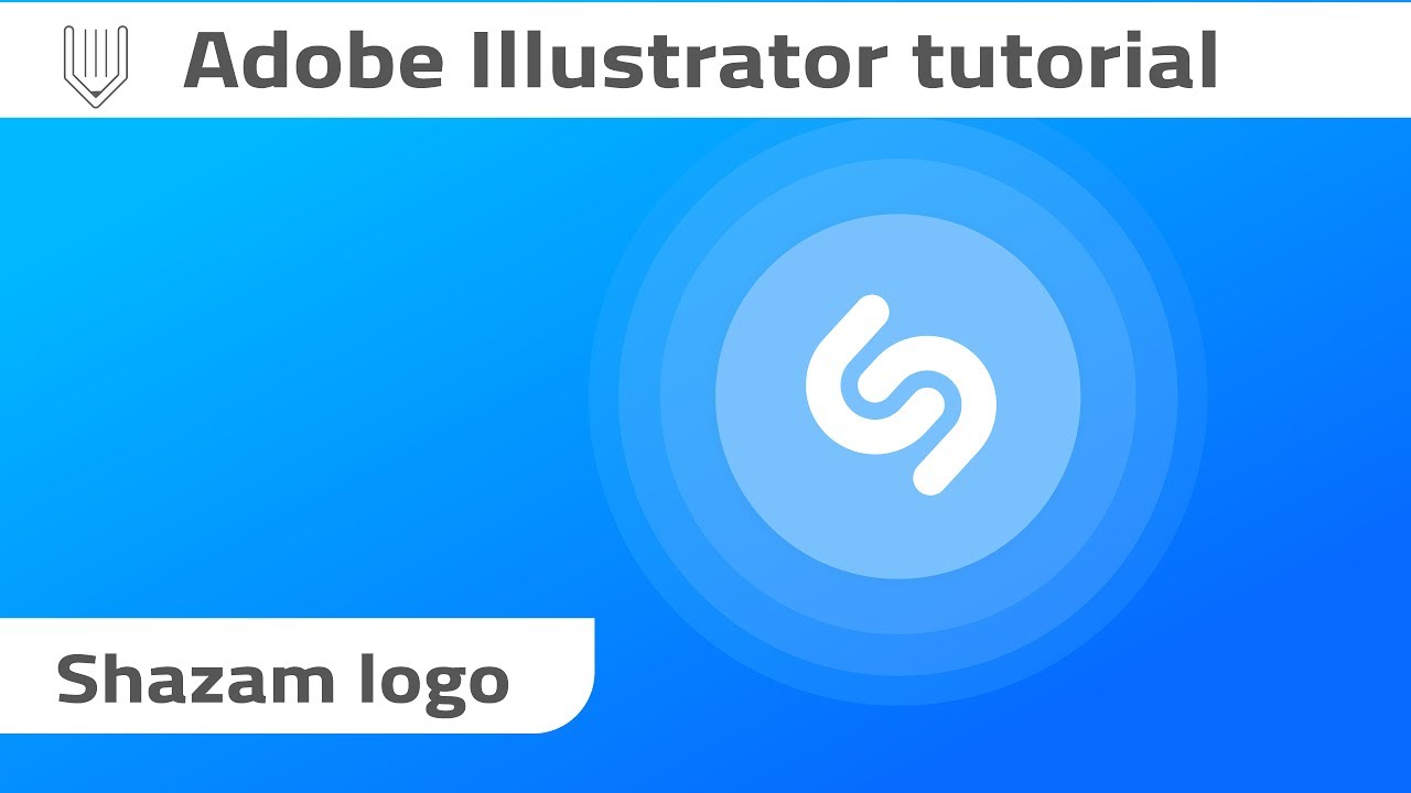 How to create Shazam logo in Adobe illustrator