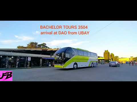 BACHELOR TOURS 3504 ( KINGLONG XMQ6125AY ) arrival at DAO TERMINAL from UBAY arround 5:32 PM