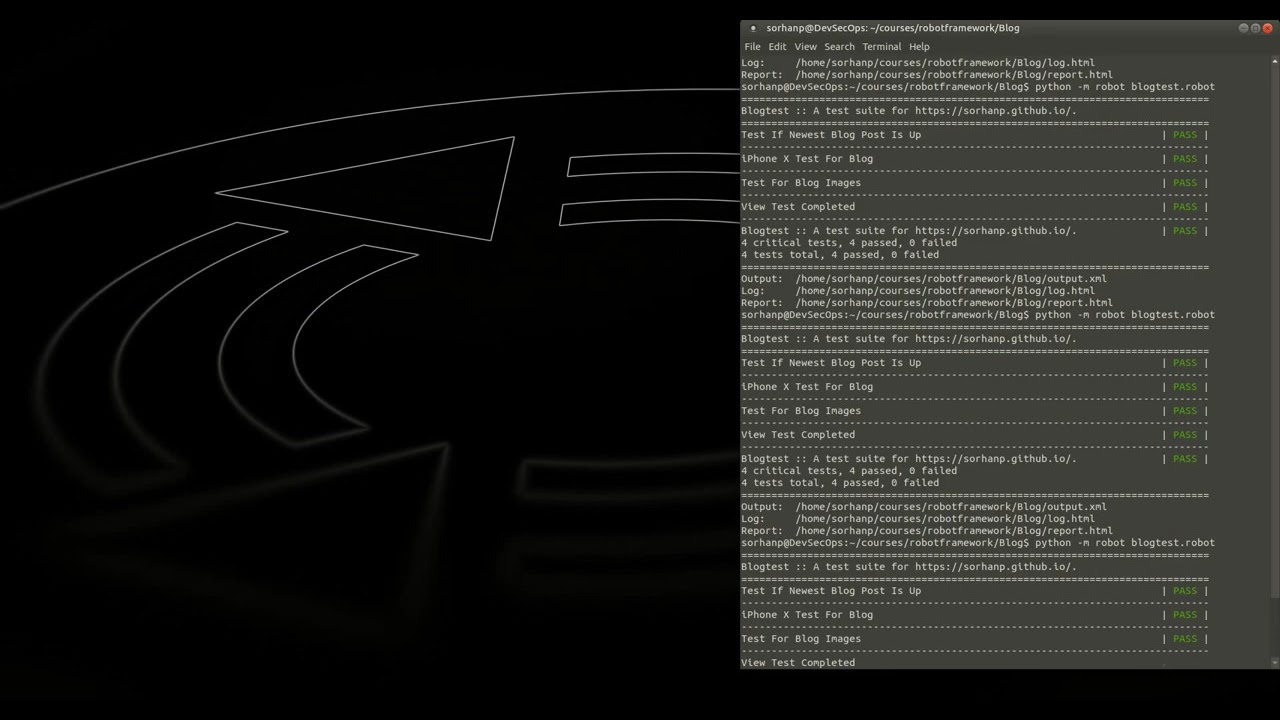 Robot Framework Example #1 - A test suite for https://sorhanp.github.io