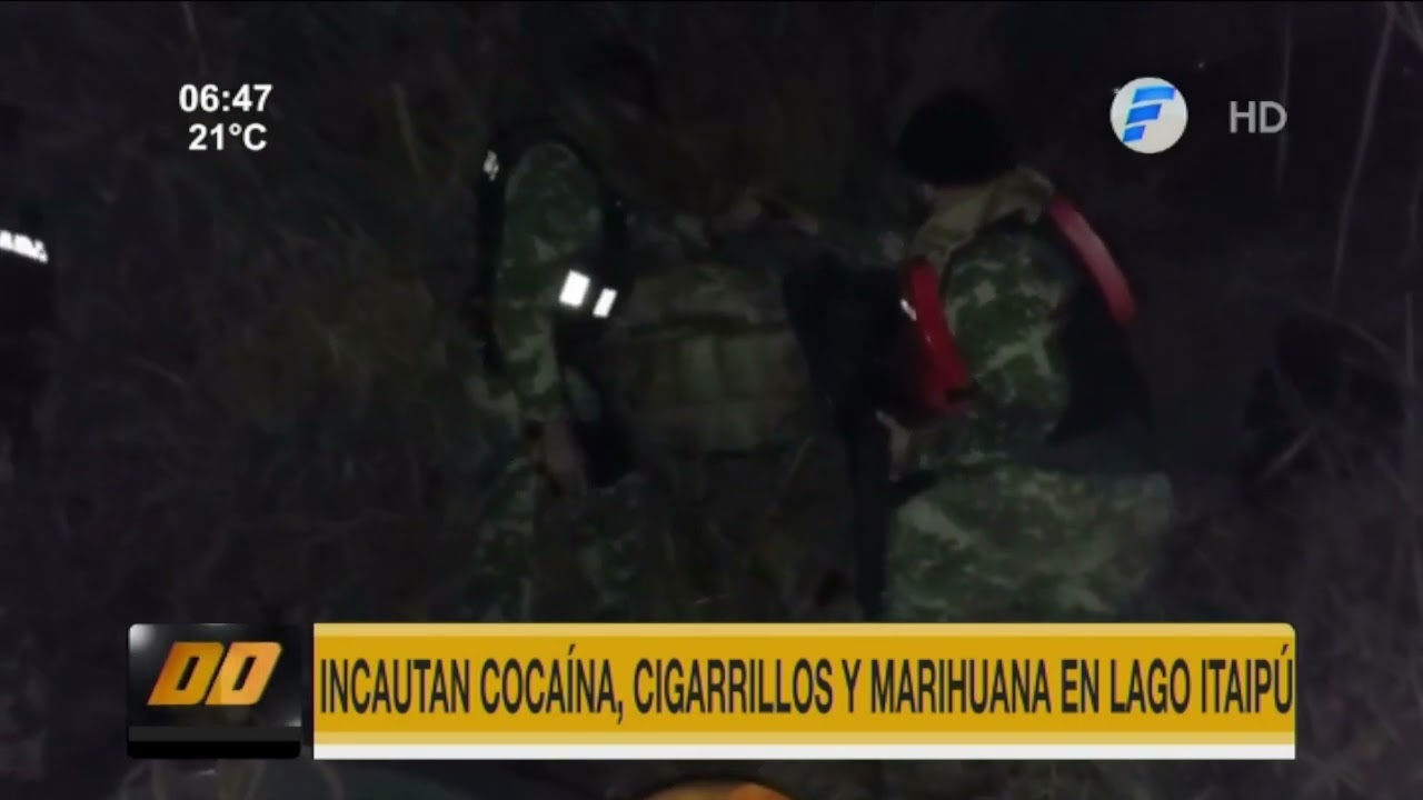 Incautan cocaína, cigarrillos y marihuana en el Lago Itaipú