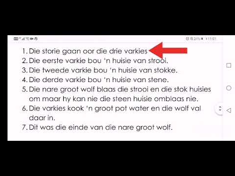 Grade 2 Afrikaans Week 3 Retell a story