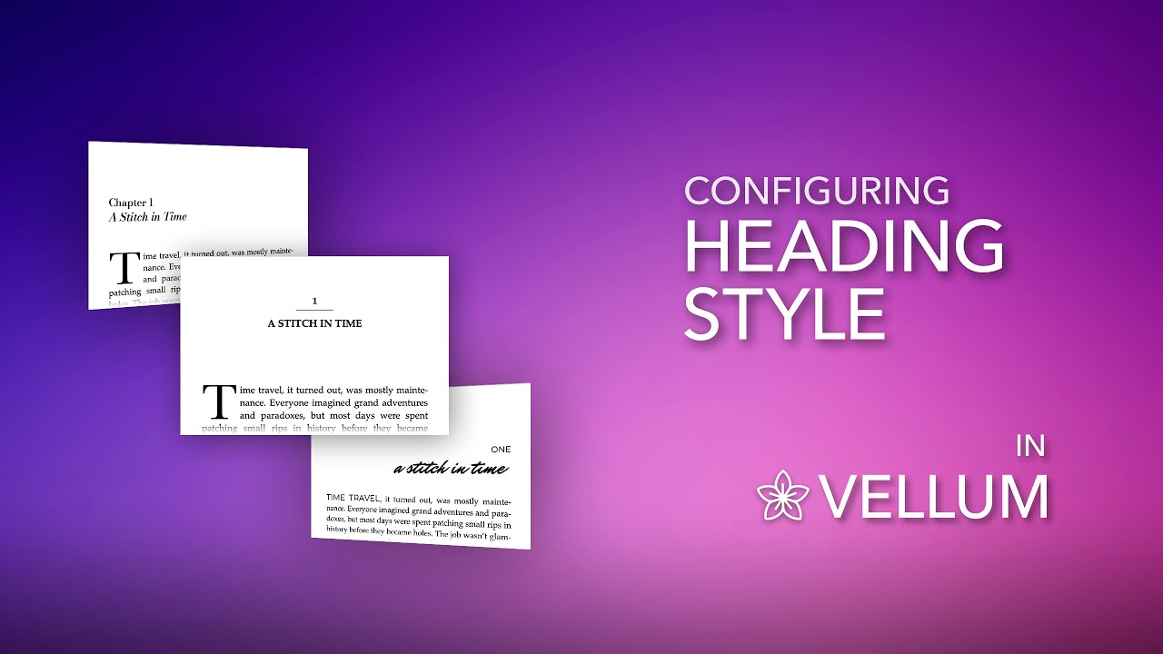 Configuring Heading Style in Vellum