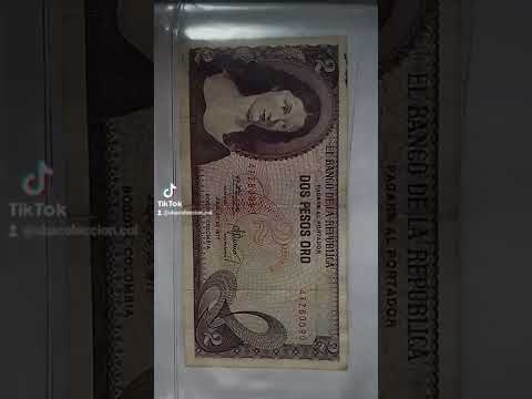 Billete de Dos Pesos Oro - Colombia #viral #coleccion #billetes