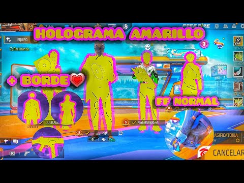 HOLOGRAMA DATA AMARILLO💛BORDES💜+PARED INVISIBLE💚😦TODAS LAS REGIONES😮SIN VPN😳SIN METODO FF PLAYSTORE