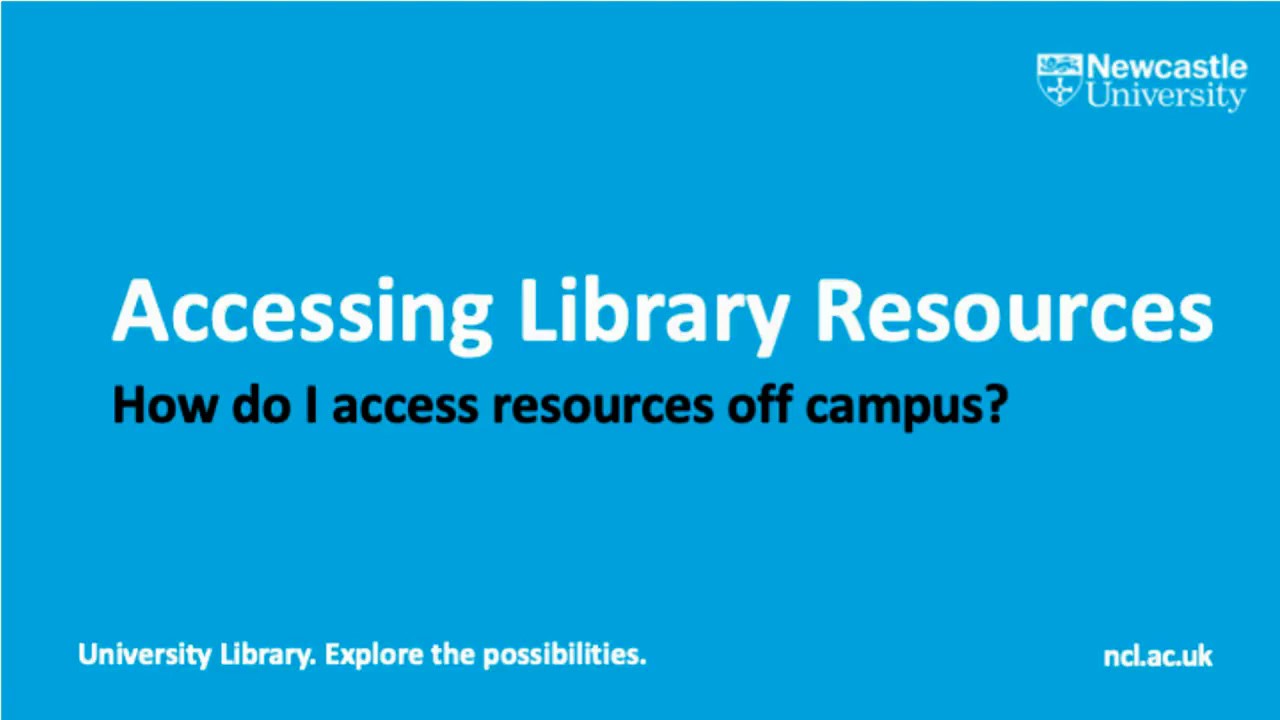How do I access Library resources when working off campus?