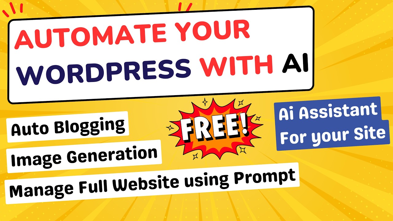AI WordPress Plugin That Automates Everything | WordPress AI Agent for Smart Website Management ⚡️