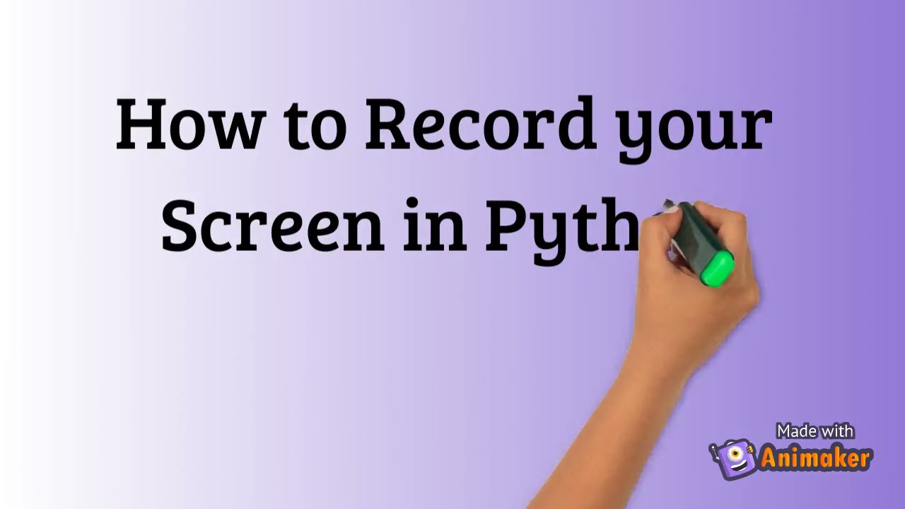 Creating a Screen Recorder using Python Programming Language / Python for Beginners