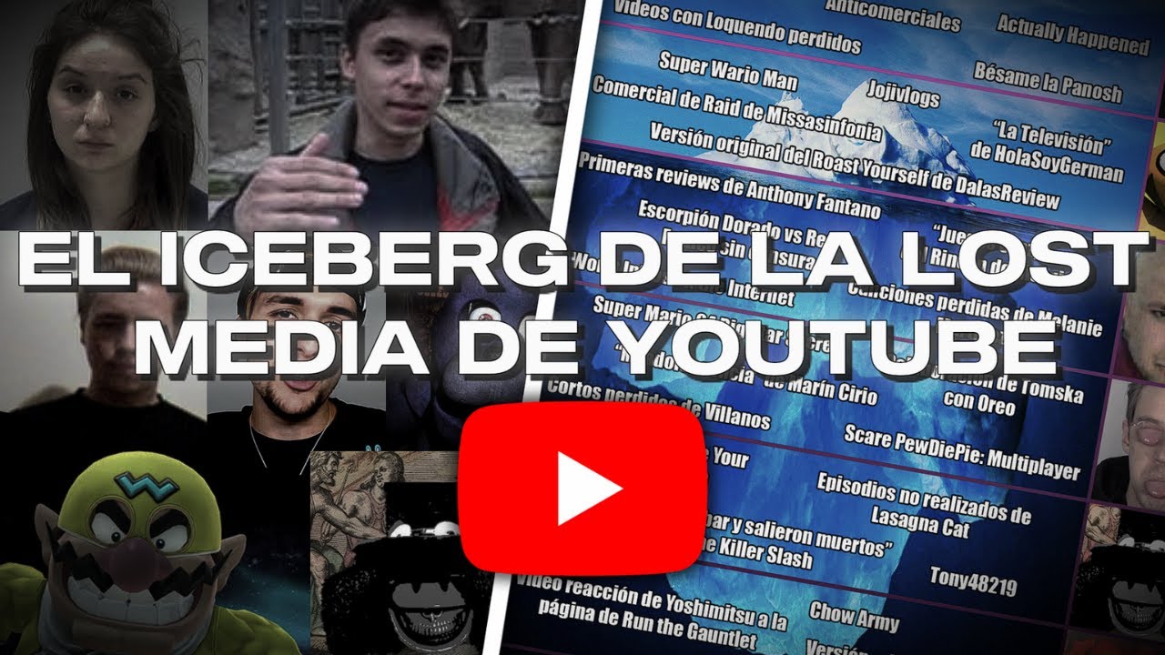 EL ICEBERG de la LOST MEDIA de YOUTUBE