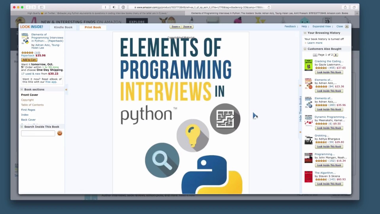 What's the best Python coding interview book?
