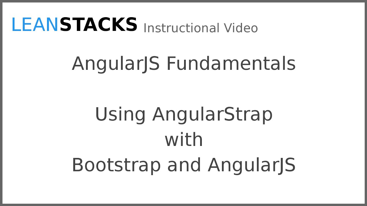 Using AngularStrap with Bootstrap, Angular Animate, and AngularJS