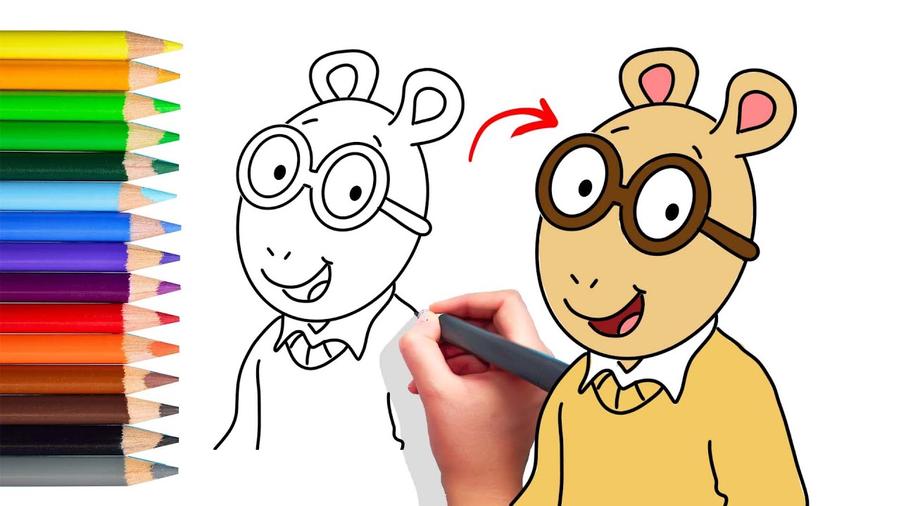how to draw Arthur ?! easy step by step