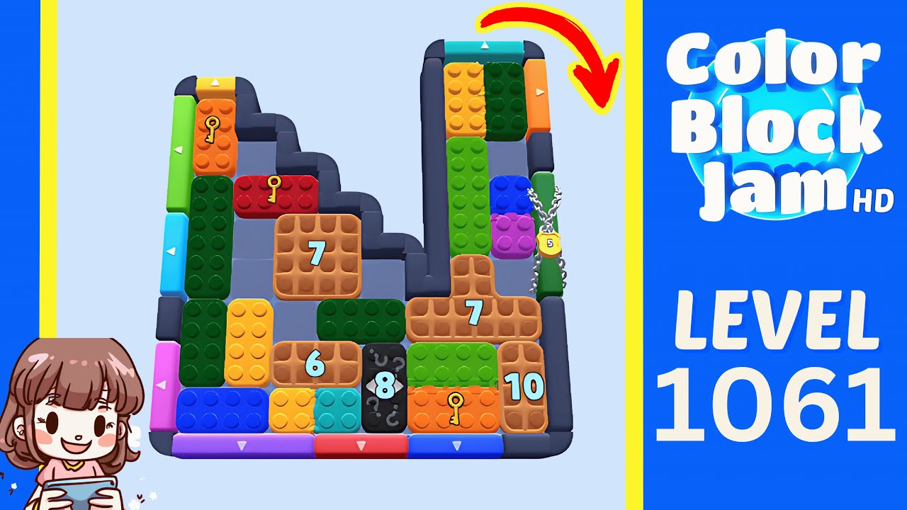 Color Block Jam Level 1061 Solution Walkthrough