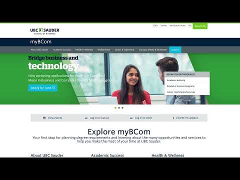Navigating the myBCom website: Requesting letters or documentation