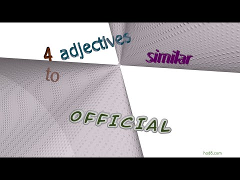 official - 4 adjectives which are synonym of official (sentence examples)