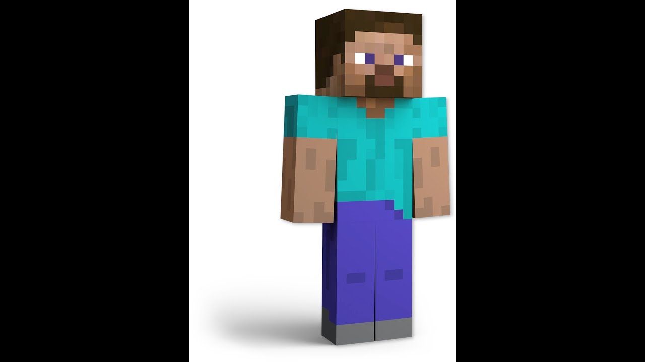 basically steve minecraft's render in smash bros