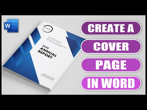 How to Create A Cover Page in Word | Word Tutorial
