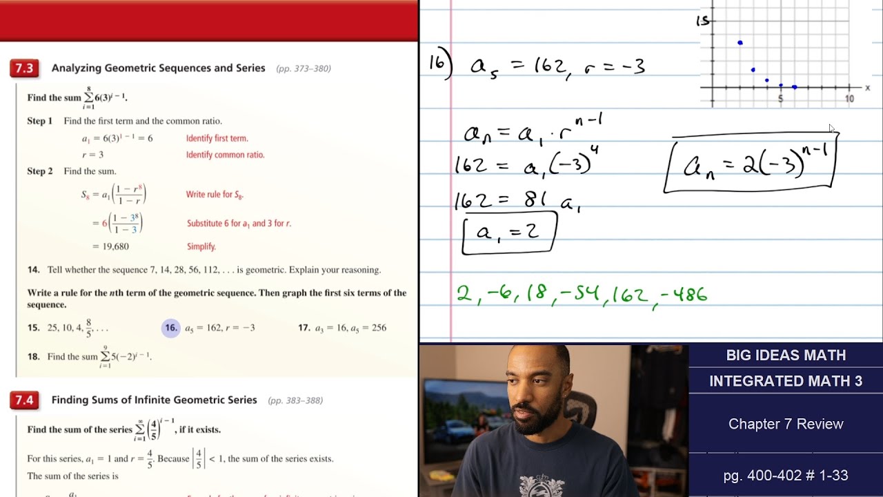 Big Ideas Math [IM3]: Chapter 7 Review (Examples & Problem Set)