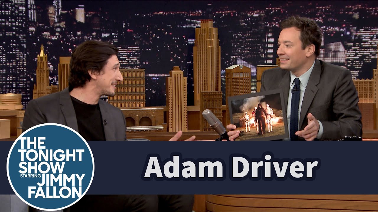 Adam Driver Points Himself Out in Star Wars Stills