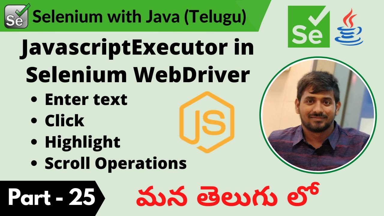 P25 - JavascriptExecutor in Selenium WebDriver | Selenium | Java |