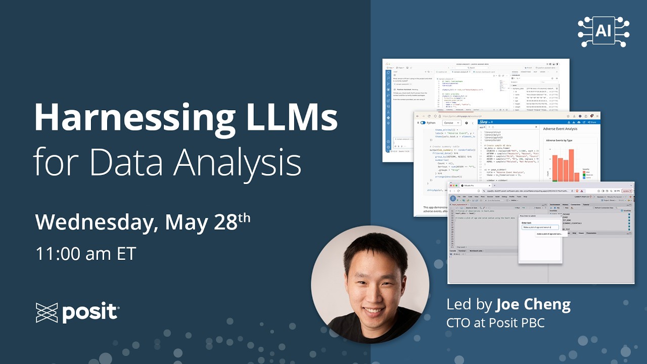 Harnessing LLMs for Data Analysis | Led by Joe Cheng, CTO at Posit