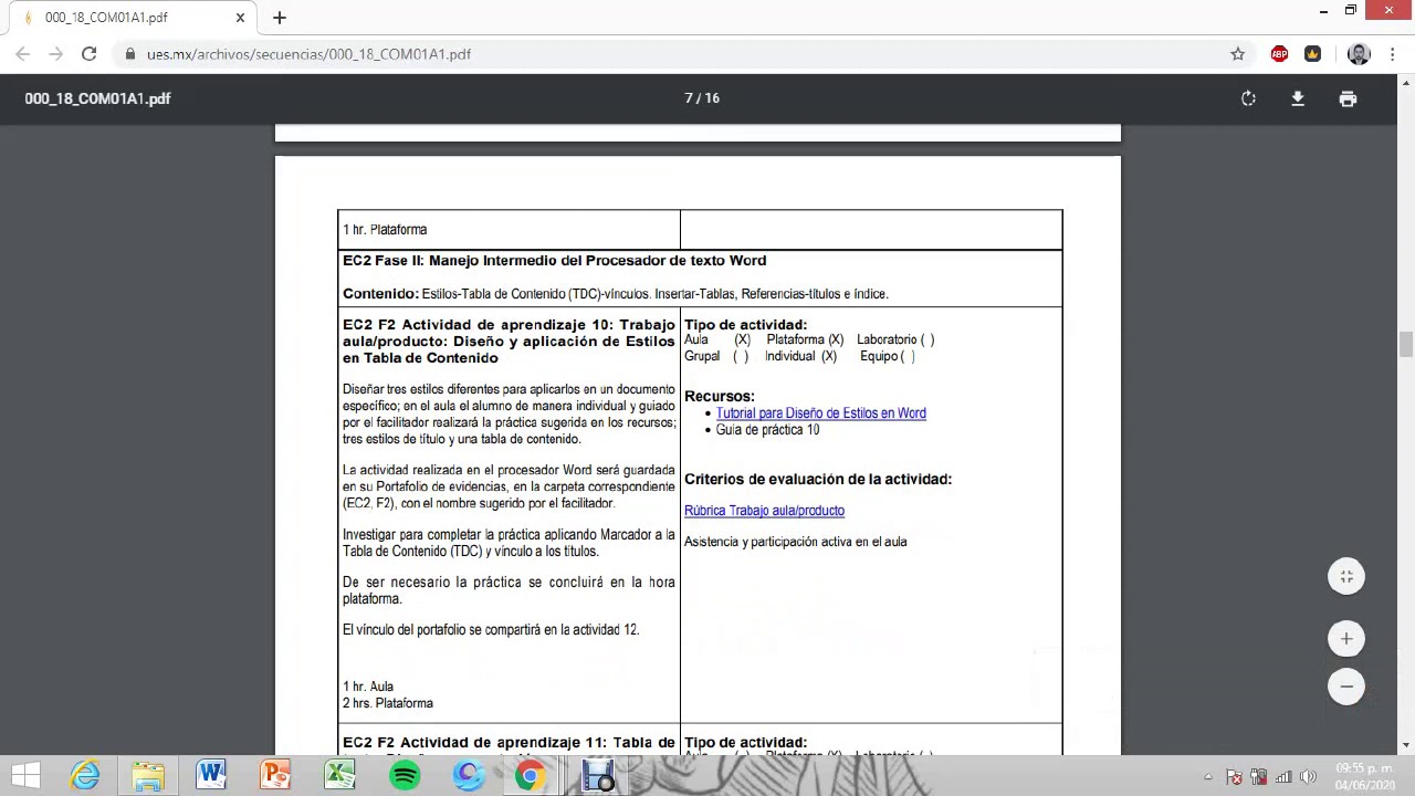 Video de análisis de secuencia didáctica