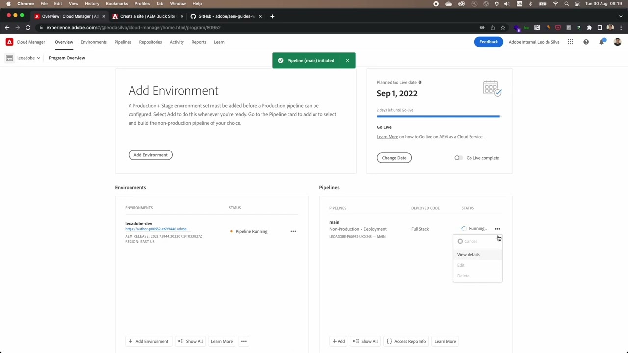 Adobe Experience Manager (AEM) - Auto update your AEM application using Cloud Manager. A real SaaS.
