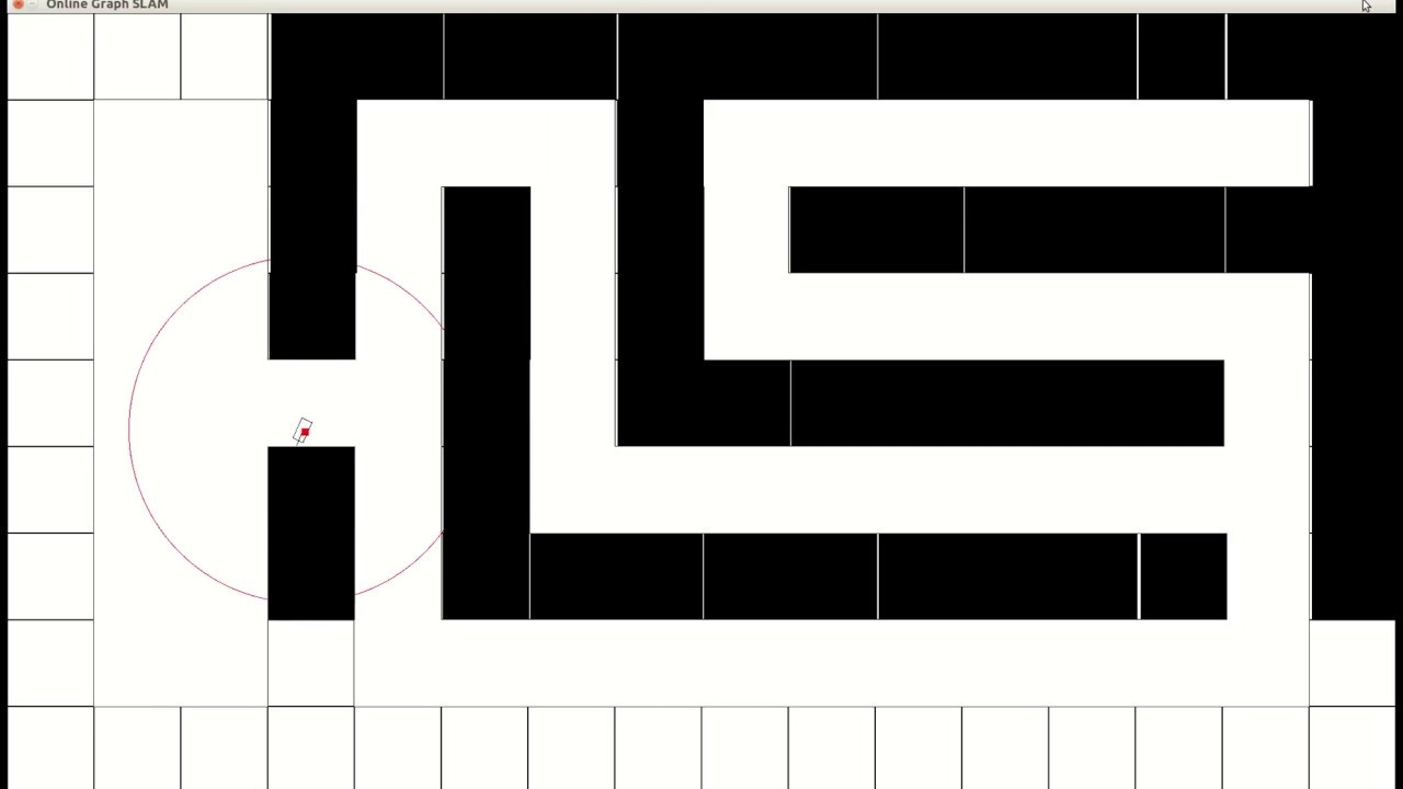 Final Research Challenge #6 of Artificial Intelligence for Robotics: Online Graph SLAM