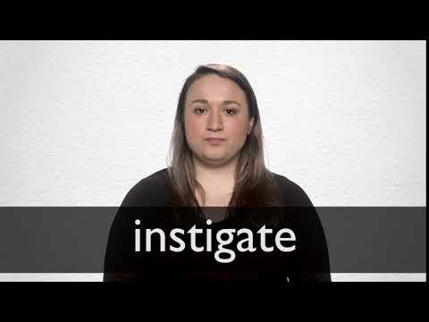 INSTIGATE definition and meaning | Collins English Dictionary