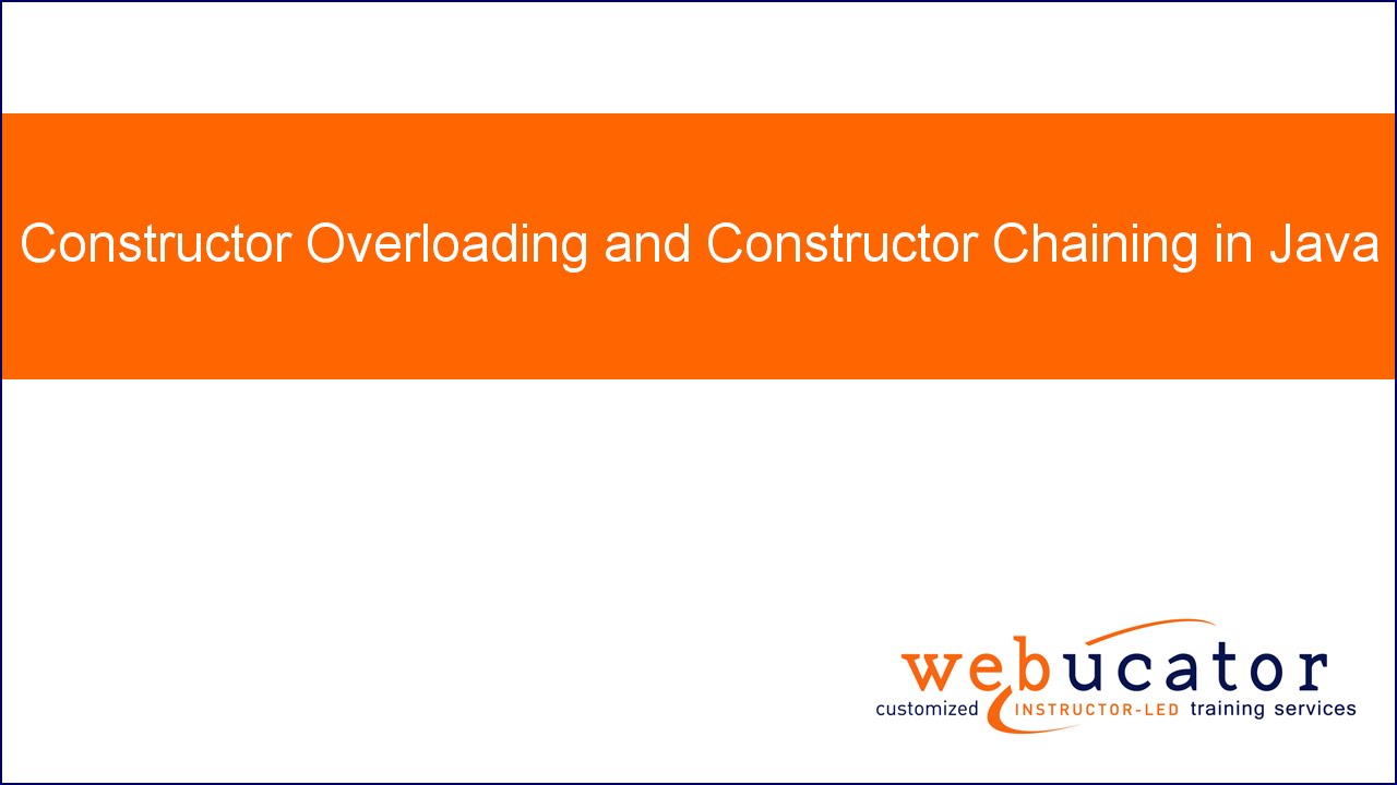 Constructor Overloading and Constructor Chaining in Java